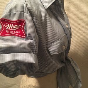 Vintage | Shirts | Rare Vtg Miller Beer Delivery Uniform Work Shirt ...